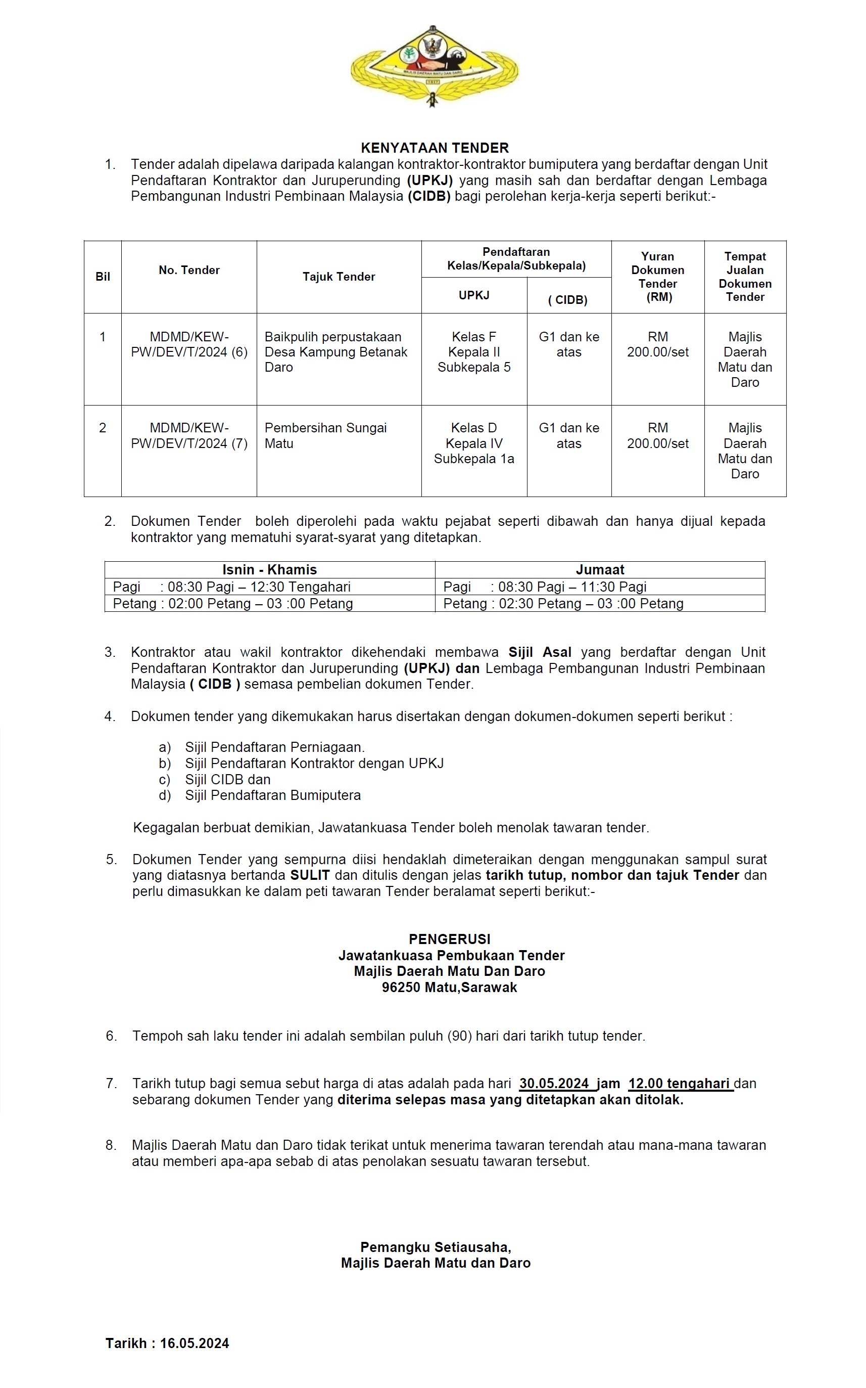 PROFIL PENGERUSI MAJLIS - Laman Web Agensi Kerajaan